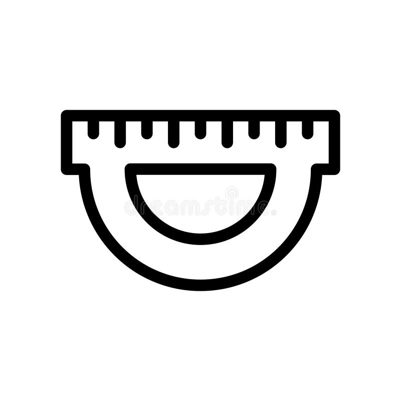 Ruler Line Icon Isolated on White Background. Black Flat Thin Icon on ...