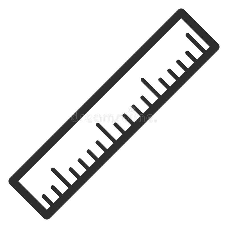 Ruler Line Icon. Measure Tool Black Symbol Stock Illustration ...