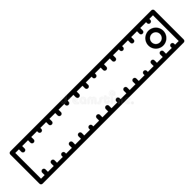Ruler Line Icon, Outline Style Stock Vector - Illustration of ...