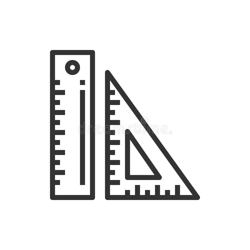 Ruler Line Icon Vector Illustration Stock Vector - Illustration of ...