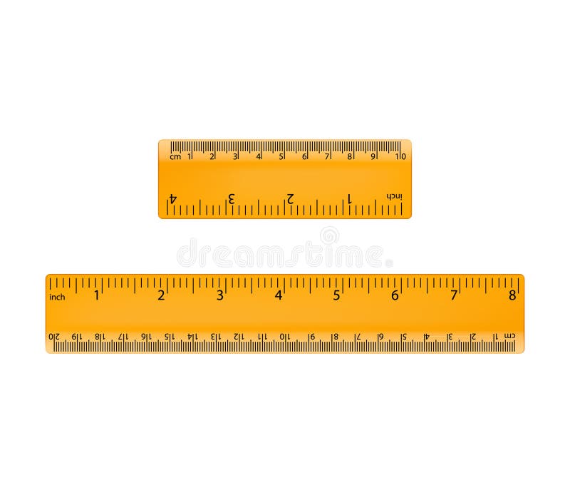 Ruler Measurement Tool 3D Render Vector Illustration with Numbers Scale ...