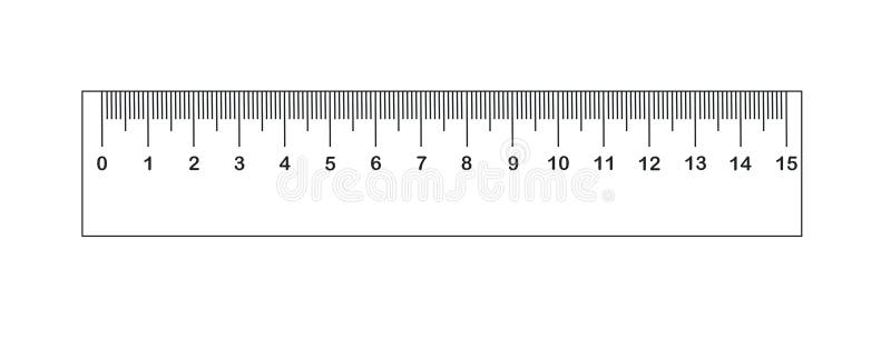 Measuring Length Markings in Inches of Ruler on White Background ...