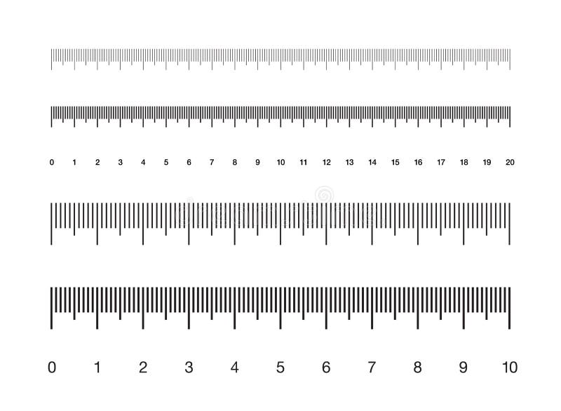 Ruler. Measuring Scale, Markup for Rulers. Vector Illustration ...