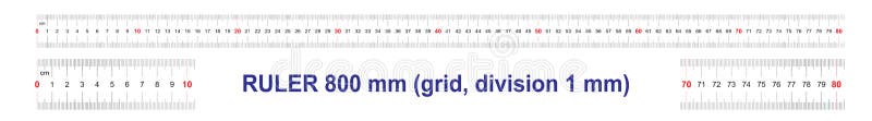 Ruler of 800 Millimeters. Ruler of 80 Centimeters. Calibration Grid ...