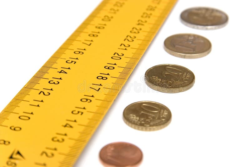 Coins with meter stock image. Image of funds, economy - 13928589
