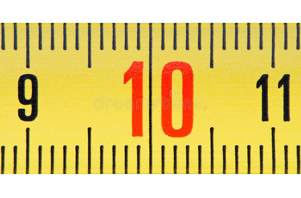 Ruler number ten close up. stock photo. Image of isolated - 21068172