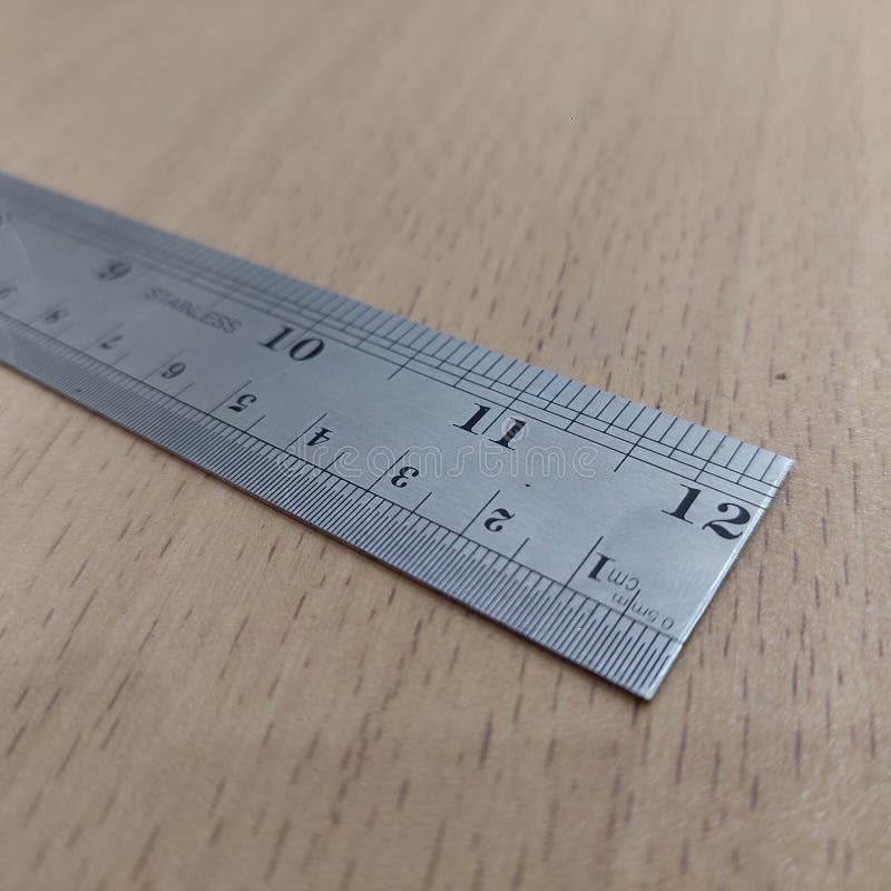 Ruler, One of the School Stationery Made of Stainless Steel Stock Image ...