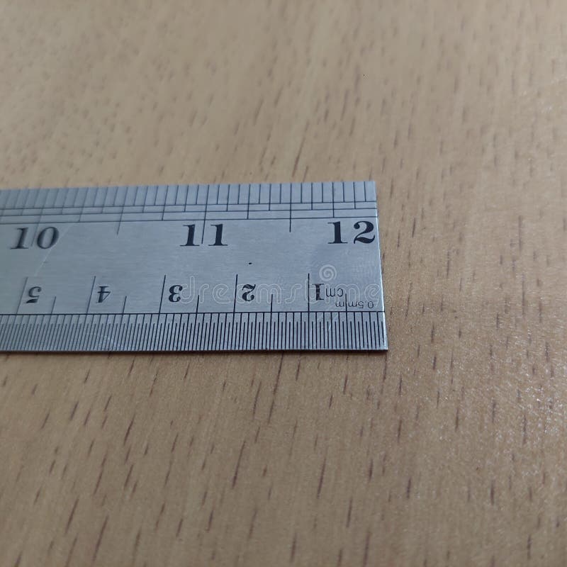Ruler, One of the School Stationery Made of Stainless Steel Stock Image ...