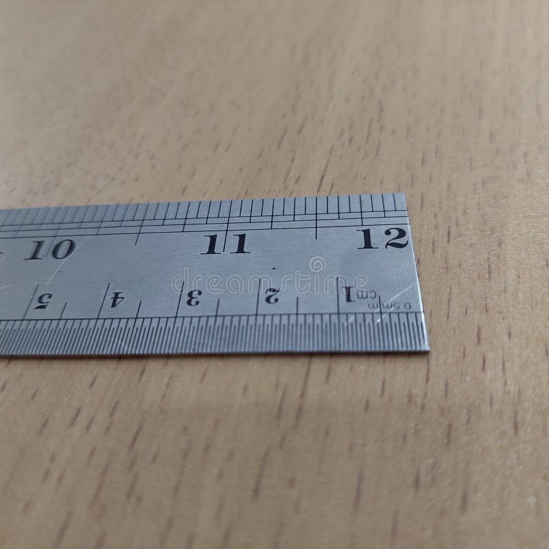Ruler, One of the School Stationery Made of Stainless Steel Stock Photo ...
