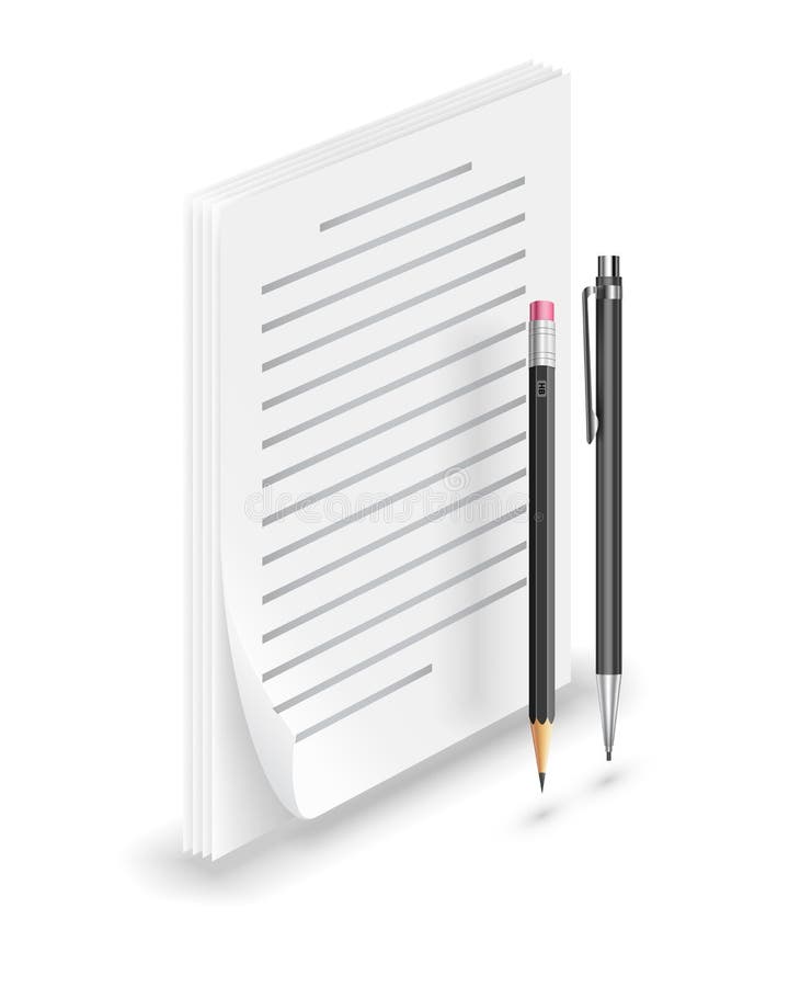 Ruler paper pen stock vector. Illustration of tool, education - 231092156