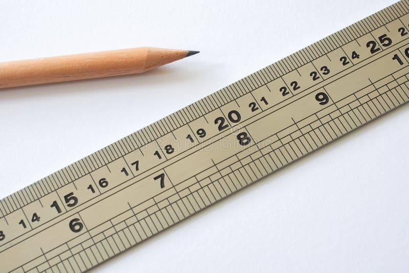 Ruler Paper Pencil stock image. Image of white, centimetres - 67129083