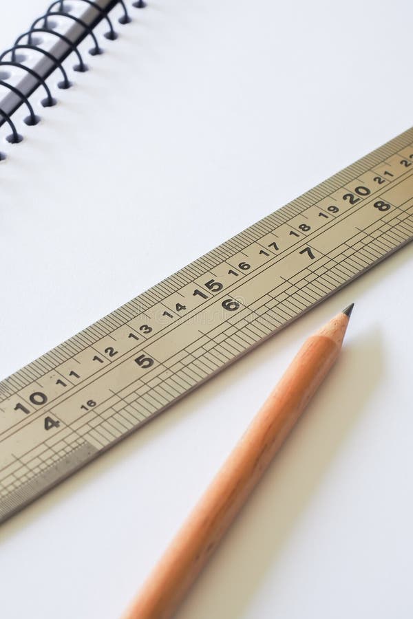 Ruler Paper Pencil 2 stock image. Image of measurement - 67129089