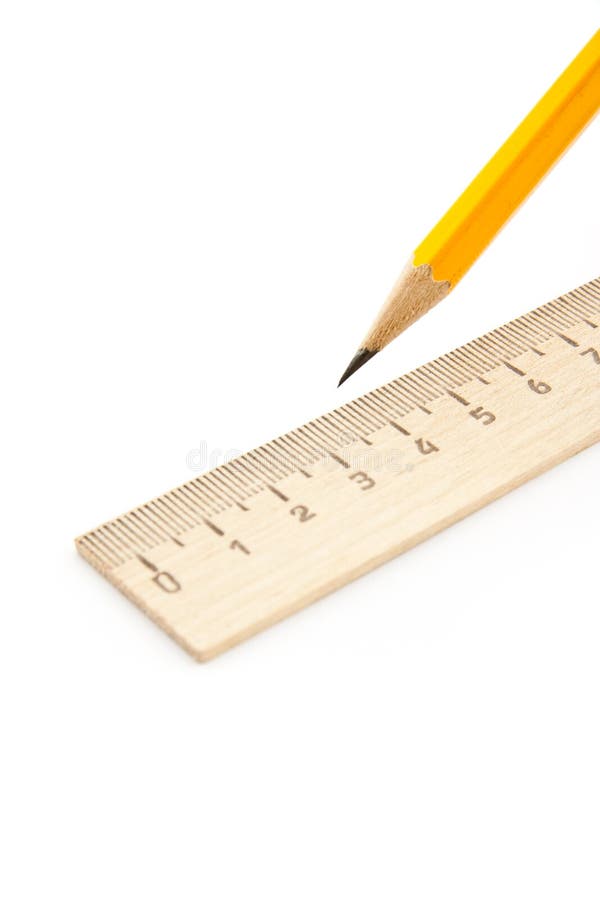 Ruler and wood pencil stock photo. Image of work, office - 25682116