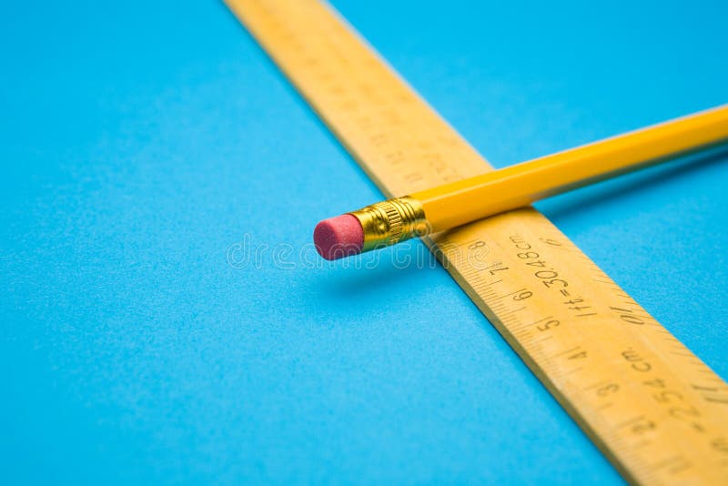 Ruler and Pencil stock image. Image of rubber, measuring - 2754687