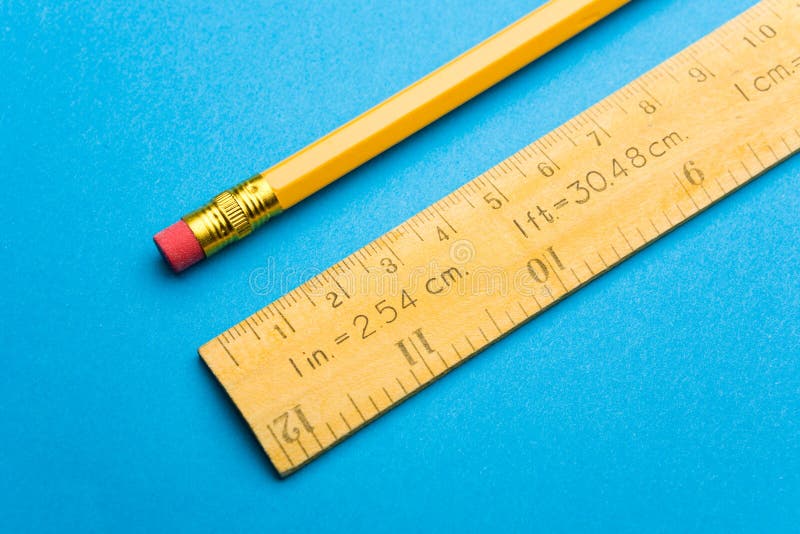 Ruler And Pencil stock photo. Image of rubber, design - 2754654