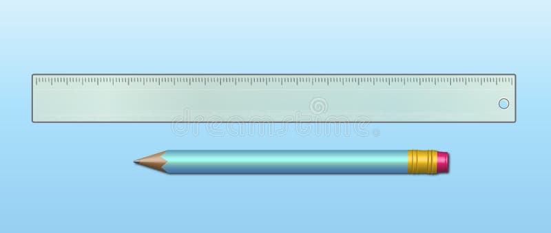 A ruler and a pencil stock illustration. Illustration of tools - 28292813