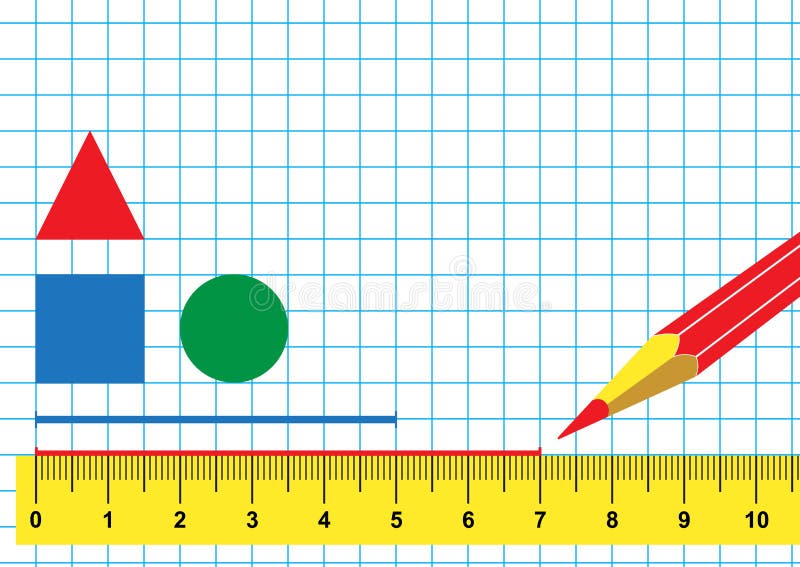 Ruler and pencil stock vector. Illustration of ruler - 38749944