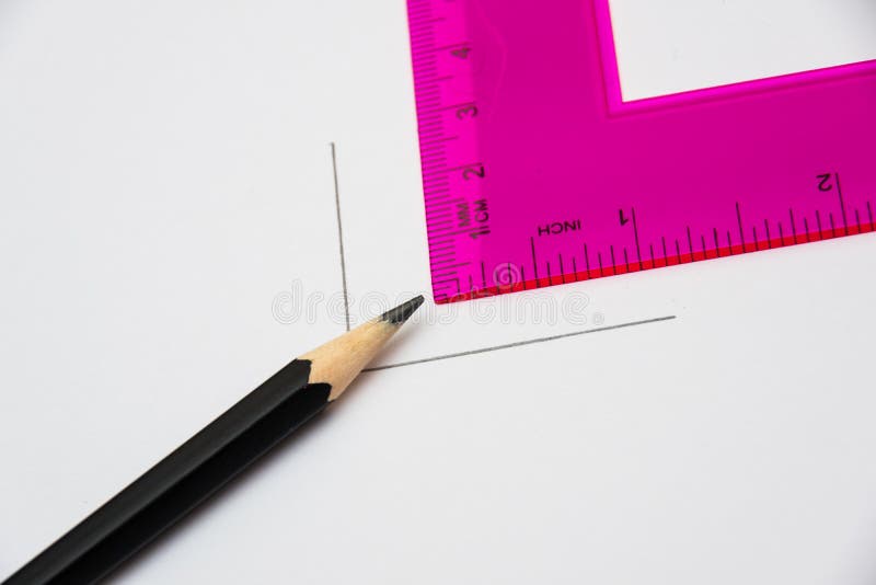 Ruler and Pencil for Study and Measurement Stock Image - Image of ruler ...