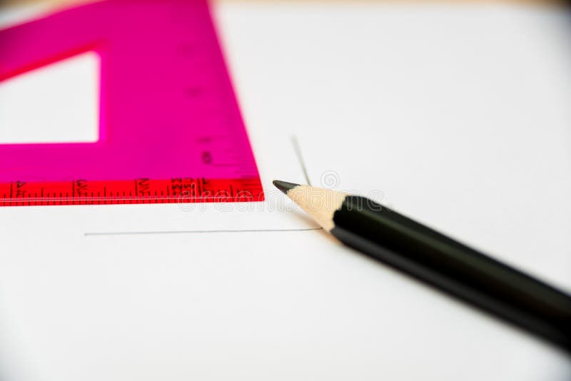 Ruler and Pencil for Study and Measurement Stock Photo - Image of ...