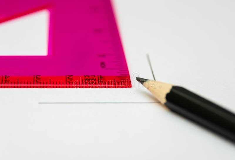 Ruler and Pencil for Study and Measurement Stock Image - Image of study ...