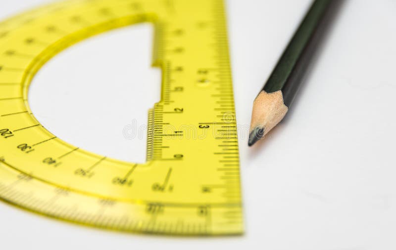 Ruler and Pencil for Study and Measurement Stock Image - Image of study ...