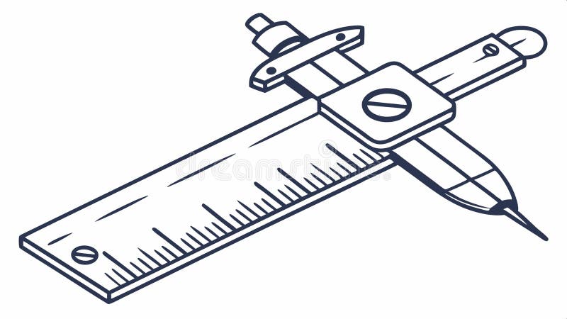 Ruler and Pencil Tools, Measurement and Precision Instruments Vector ...