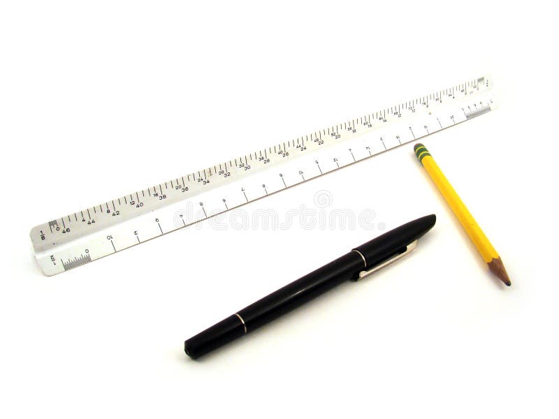 Ruler And Pencil Picture. Image: 4425824