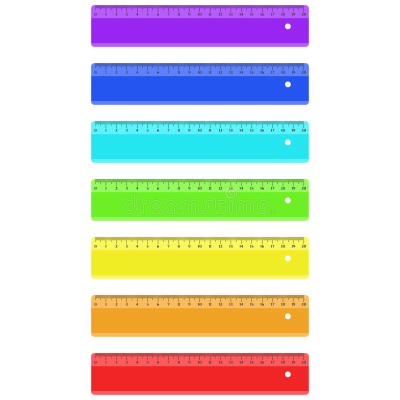 Ruler of Plastic Transparent Stock Illustration - Illustration of green ...