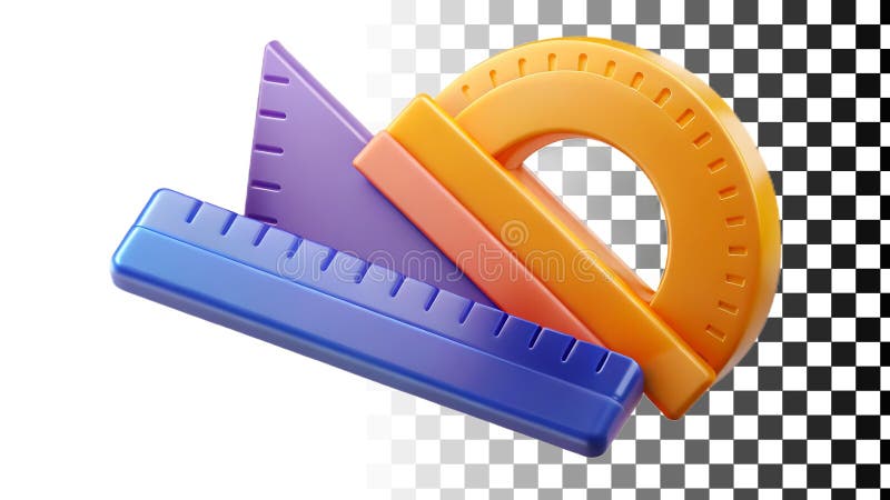 Ruler and Protractor, School Supply and Math Tool Png Transparent Image ...