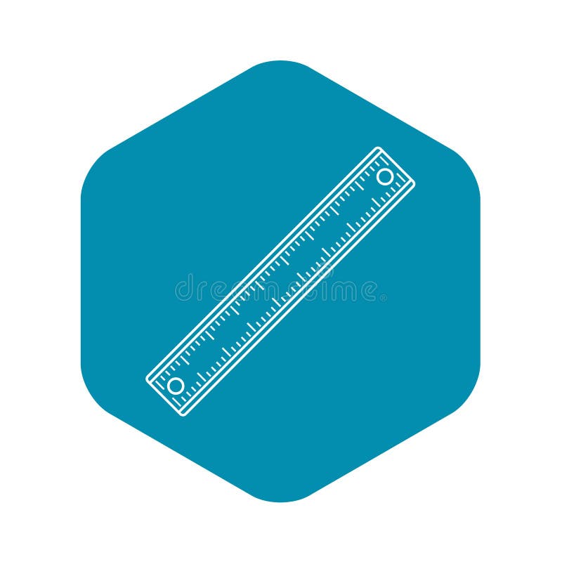 Ruler, Rectangular Shape Icon, Outline Style Stock Vector ...