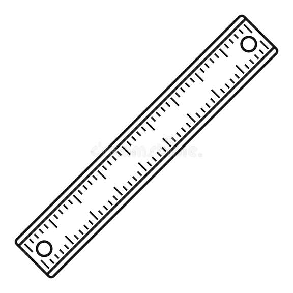 Ruler, Rectangular Shape Icon, Outline Style Stock Vector ...
