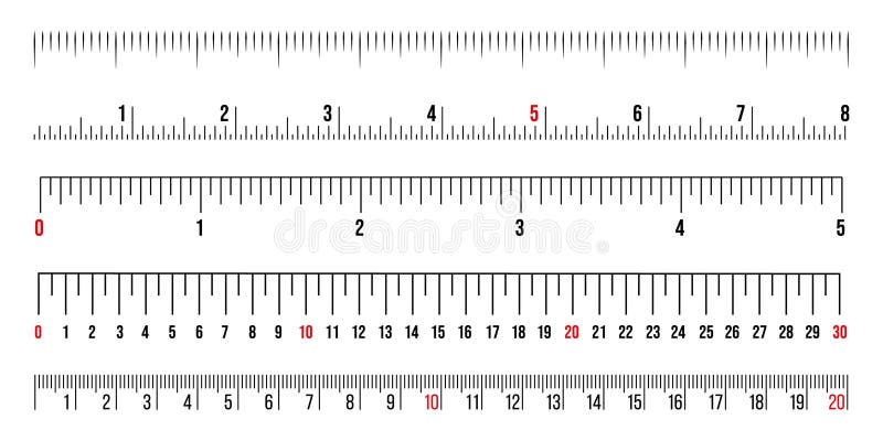 Ruler Scale Background on a White Background. Markup for Rulers in ...