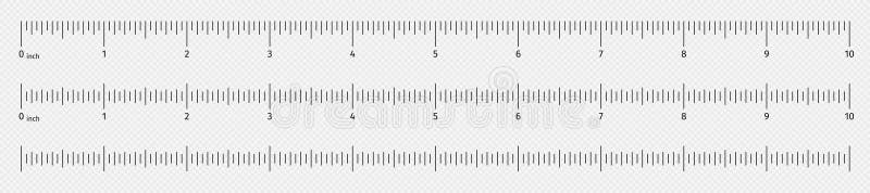 Ruler Scale with Markings and Numbers. Size Indicators Measuring Tool ...