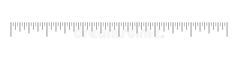 Ruler Scale. Measuring Chart with 6 Inches. Length Measurement Math ...