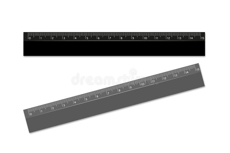 Ruler, School Black and Gray. Realistic Effect. Subject for Drawing or ...
