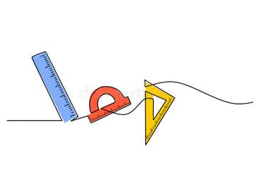 One Continuous Line Drawing Ruler Stock Illustrations – 109 One ...