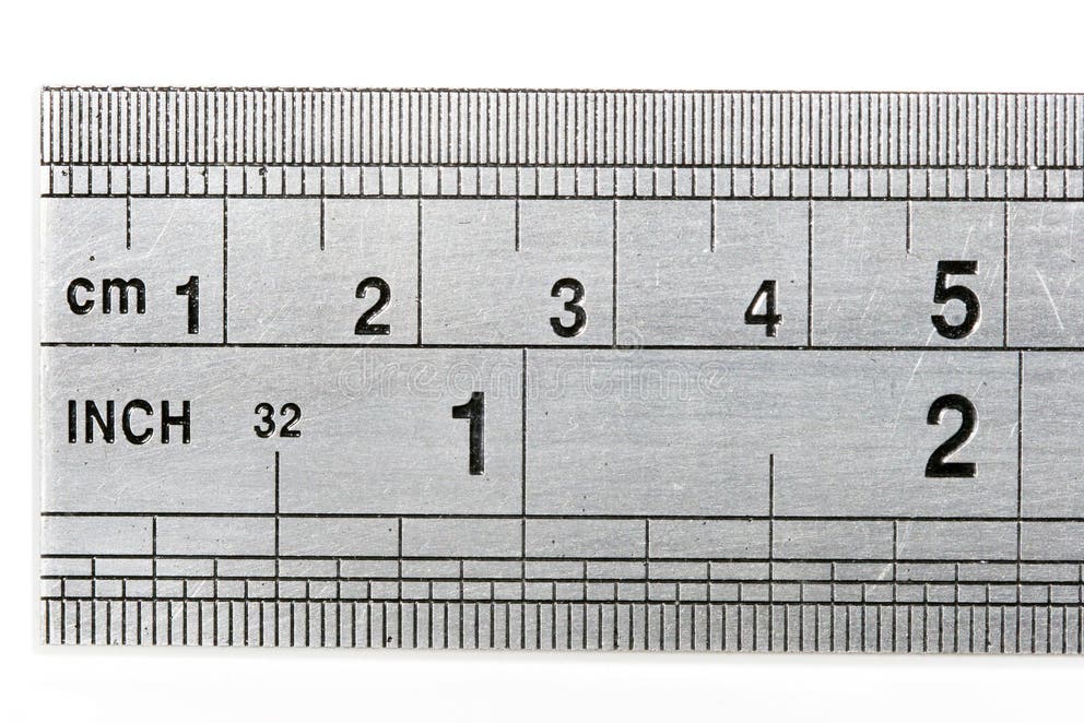 Ruler Showing Both Metric and Imperial Measures of Length Stock Image ...