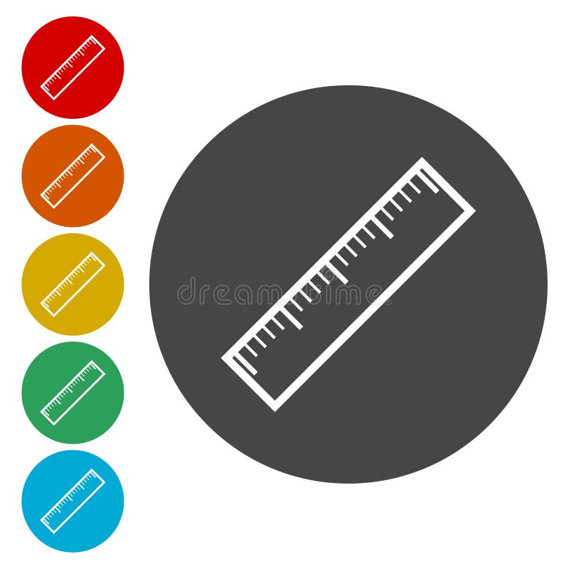 Ruler Sign Icon. School Tool Symbol Stock Vector - Illustration of ...