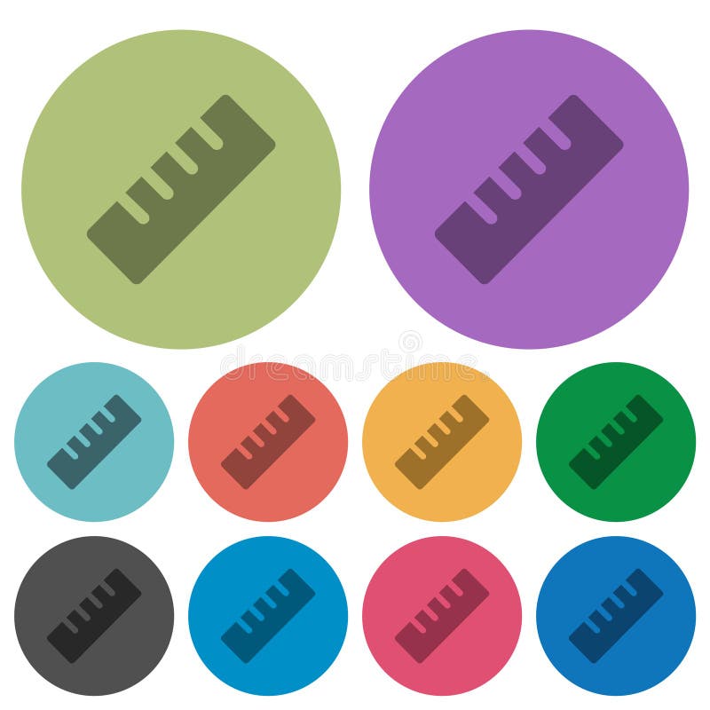 Ruler Solid Color Darker Flat Icons Stock Vector - Illustration of ...