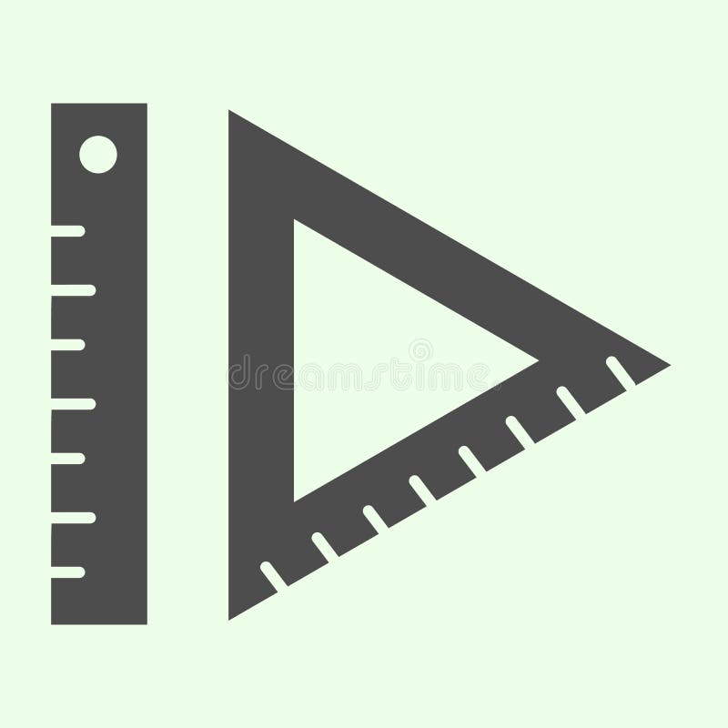 Ruler Solid Style Icon stock vector. Illustration of business - 271625142