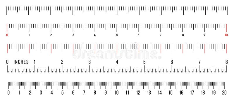 Ruler Template Collection. Measuring Tool and Ruler Scale. Markup for ...