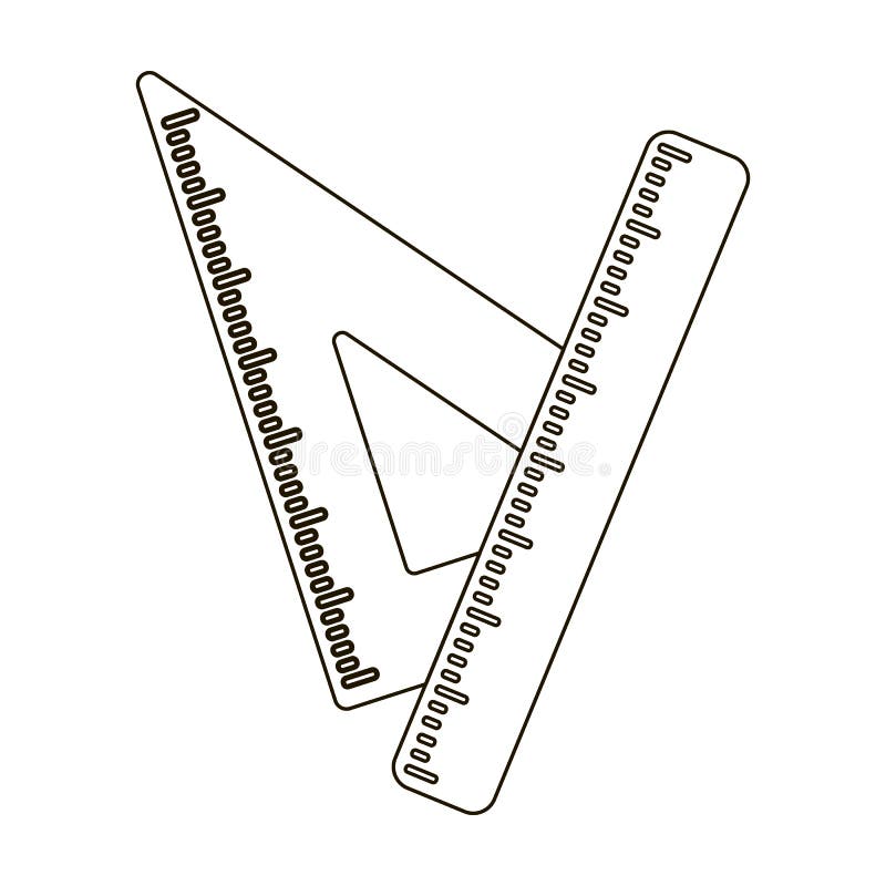 Ruler and Triangle. Devices for School Drawing Stock Vector ...