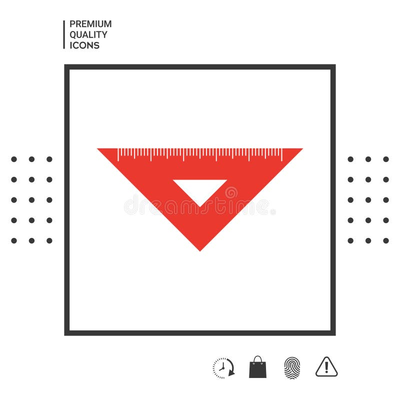 The ruler triangle icon stock vector. Illustration of equipment - 116365419