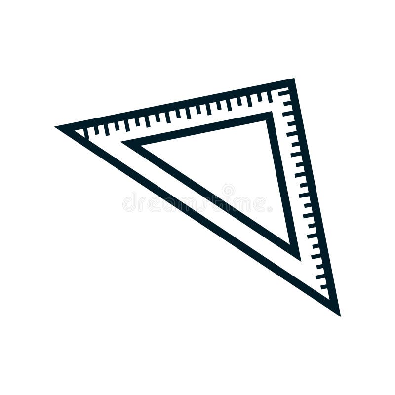 Ruler, Triangle Color Gradient Vector Icon Stock Illustration ...