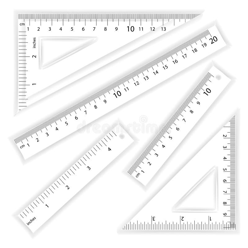 Centimeter Inch and Metric Rulers. Centimeters and Inches Measuring ...