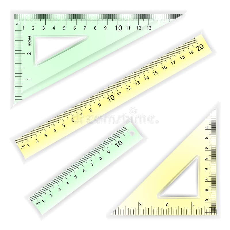Centimeter Inch and Metric Rulers. Centimeters and Inches Measuring ...