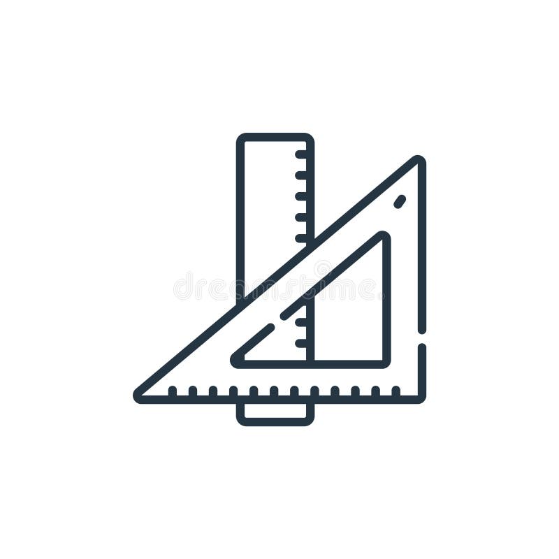 Ruler Vector Icon Isolated on White Background. Outline, Thin Line ...