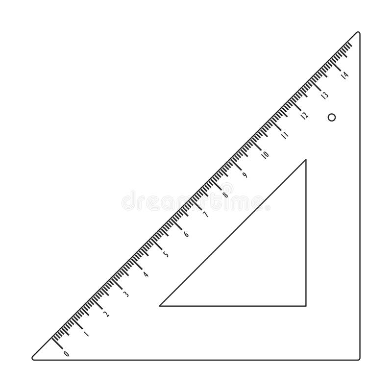 Ruler Vector Icon.Outline Vector Icon Isolated on White Background ...