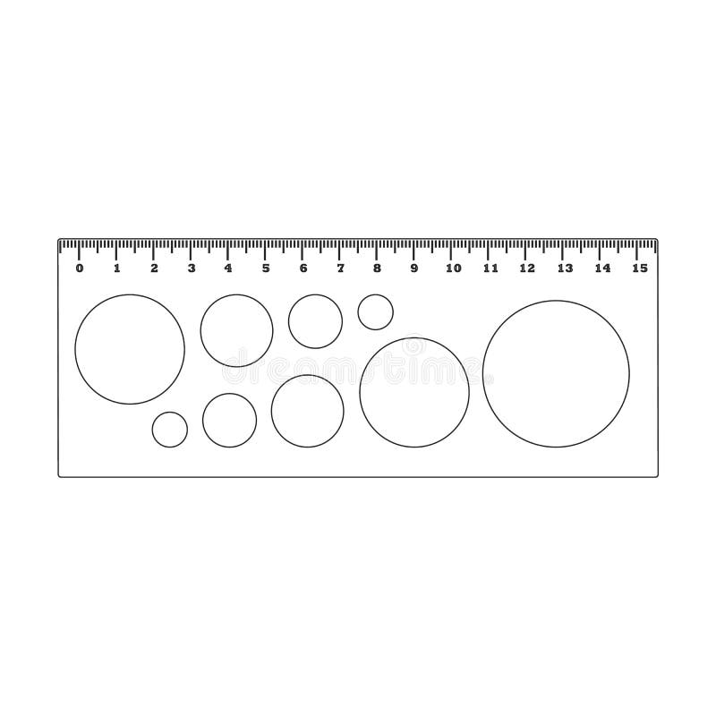 Ruler Vector Icon.Outline Vector Icon Isolated on White Background ...