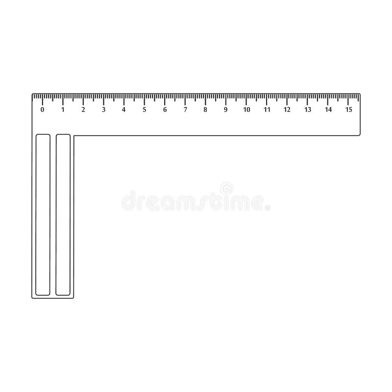 Ruler Vector Icon.Outline Vector Icon Isolated on White Background ...